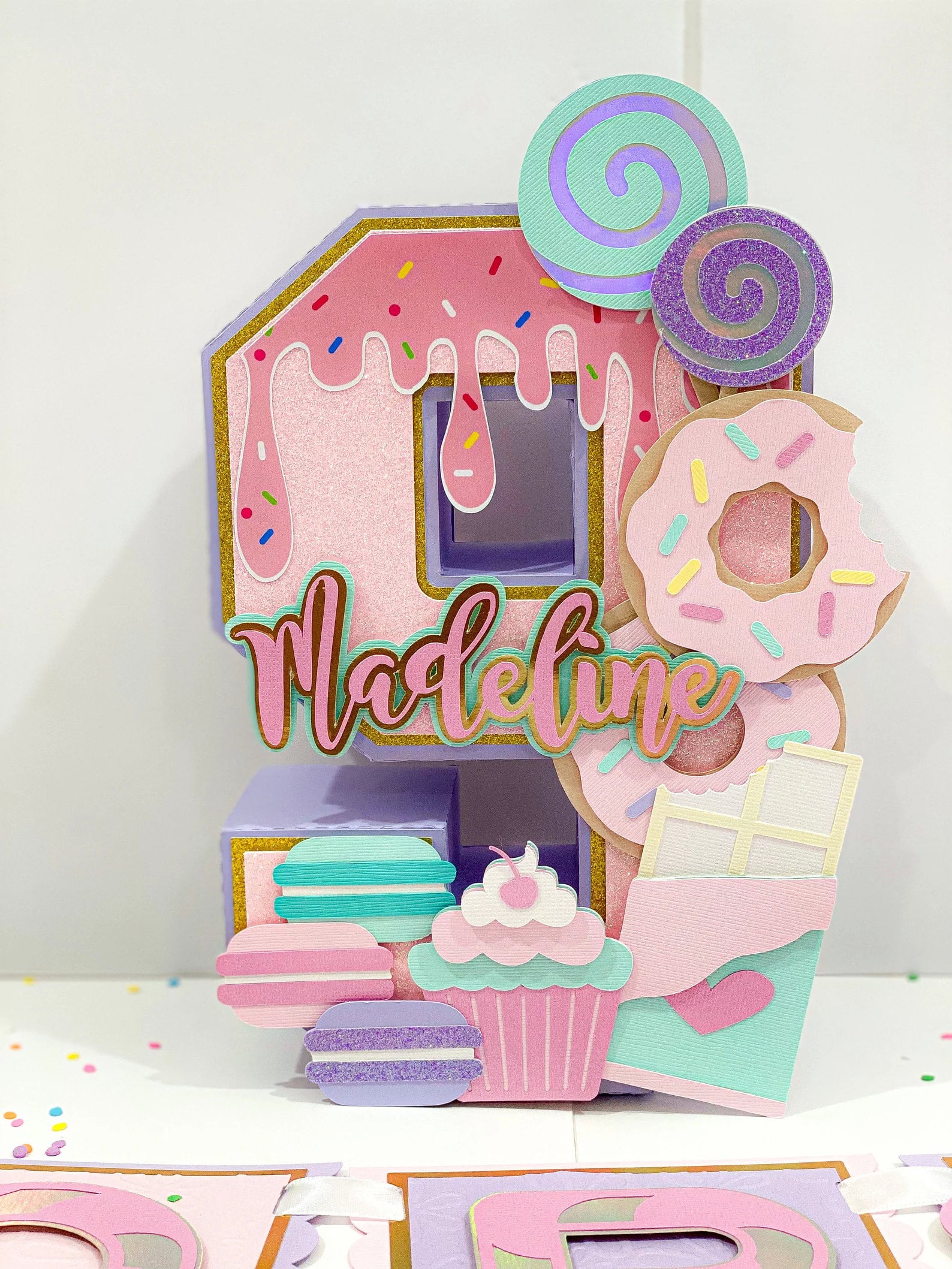 Candyland Theme 3D Letter or Number with Name | CalitheMaker Shop