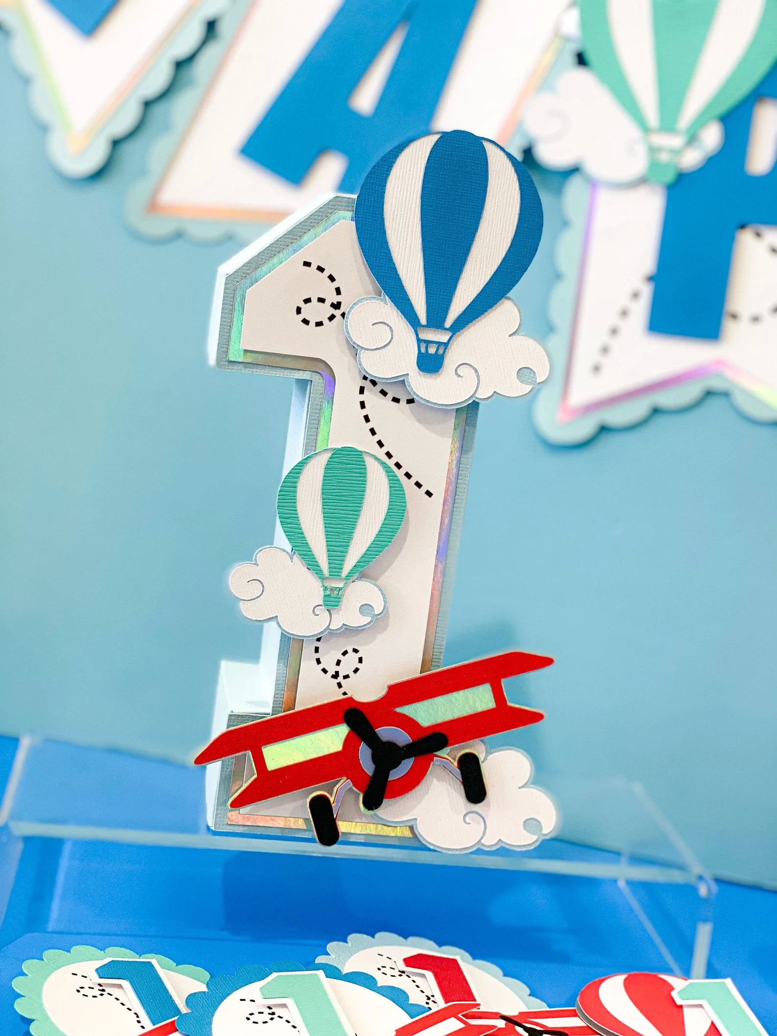 Hot Air Balloon Theme 3D Letter or Number | CalitheMaker Shop