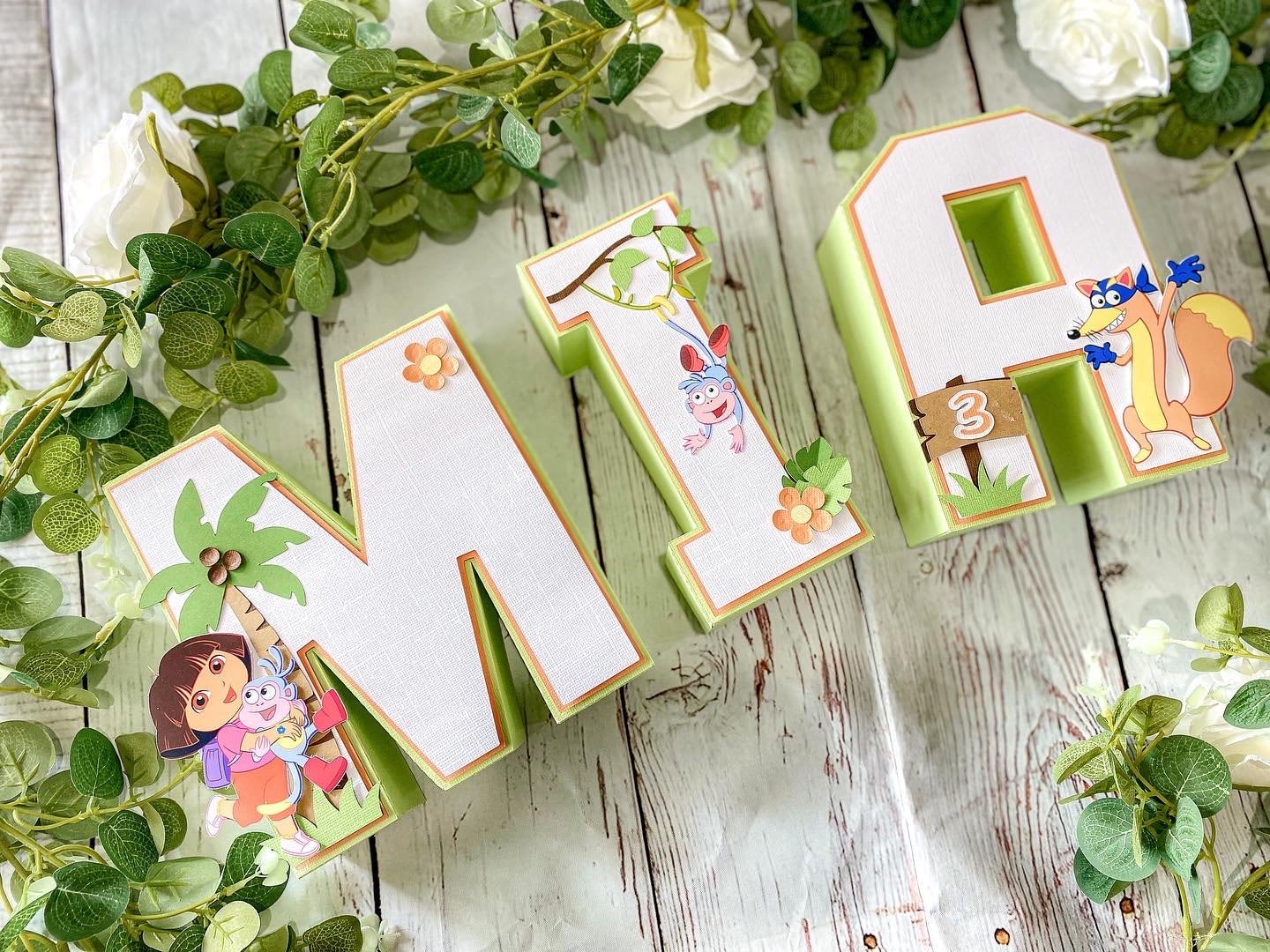 Dora the Explorer 3D Letter and Number Centerpieces: Personalized Magic ...