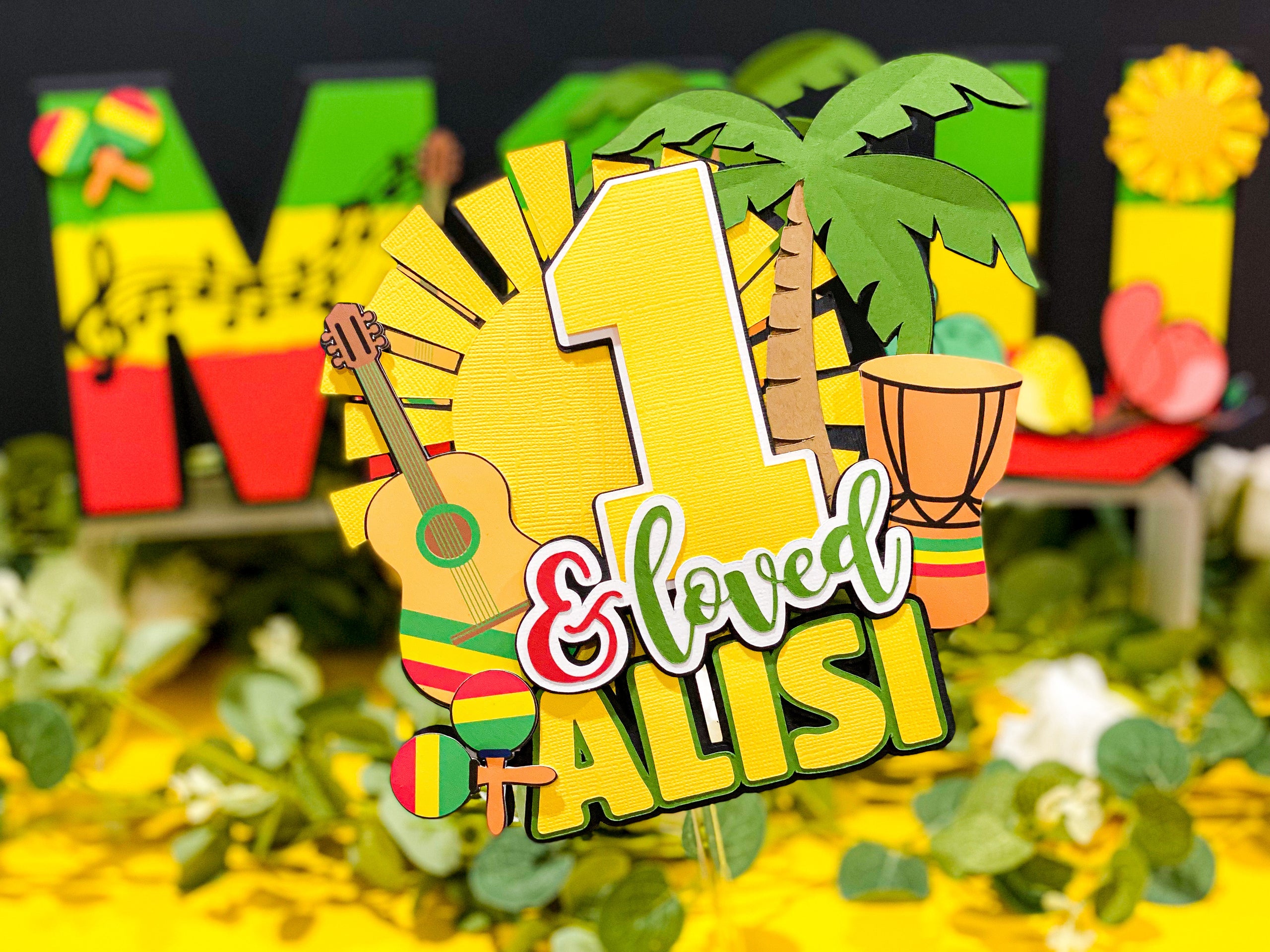 One Love Rasta Cake Topper | CalitheMaker Shop